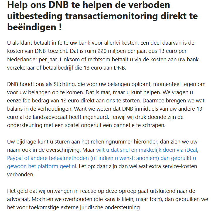 Stop TMNL-witwasmonitoring -> betaal ónze advocaat ! - Human Rights in ...